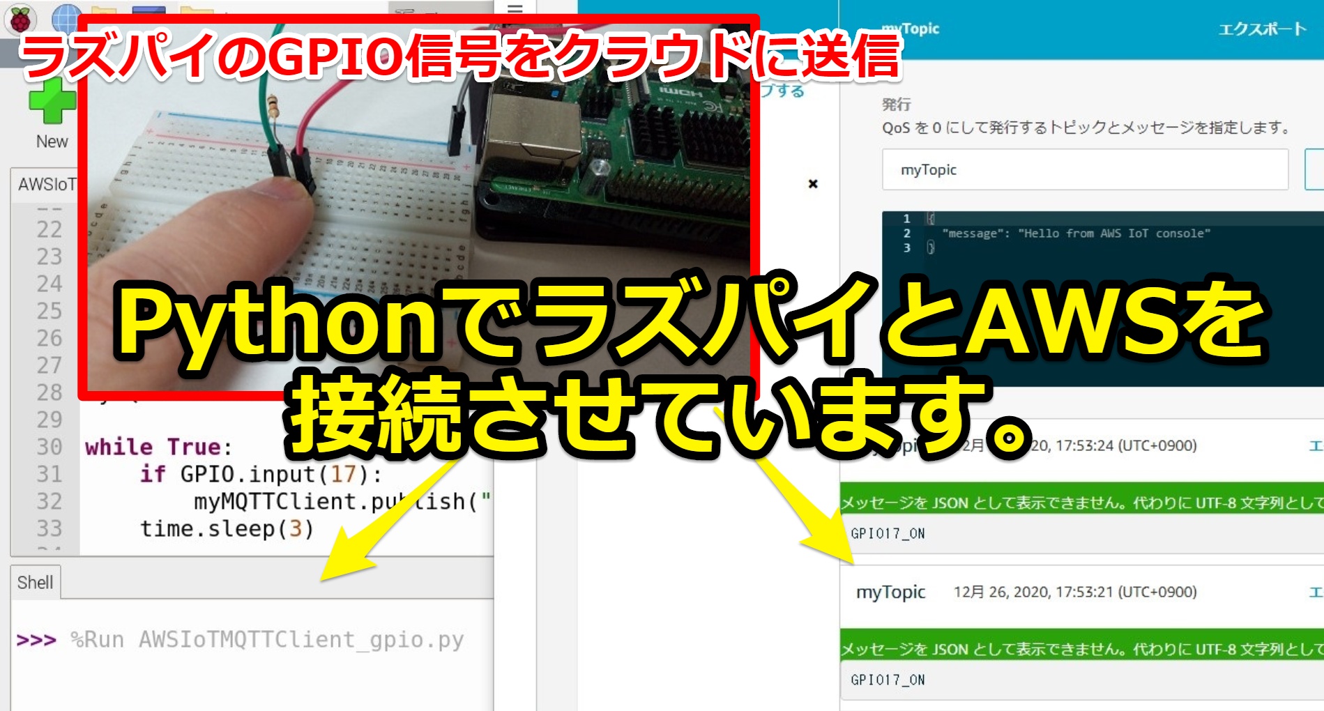 AWSにラズパイを接続！GPIOの信号をクラウドに送信してみた