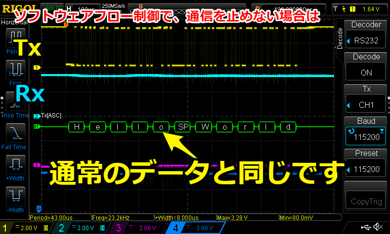 Xon Xoffのフロー制御をシリアル通信で試してみた