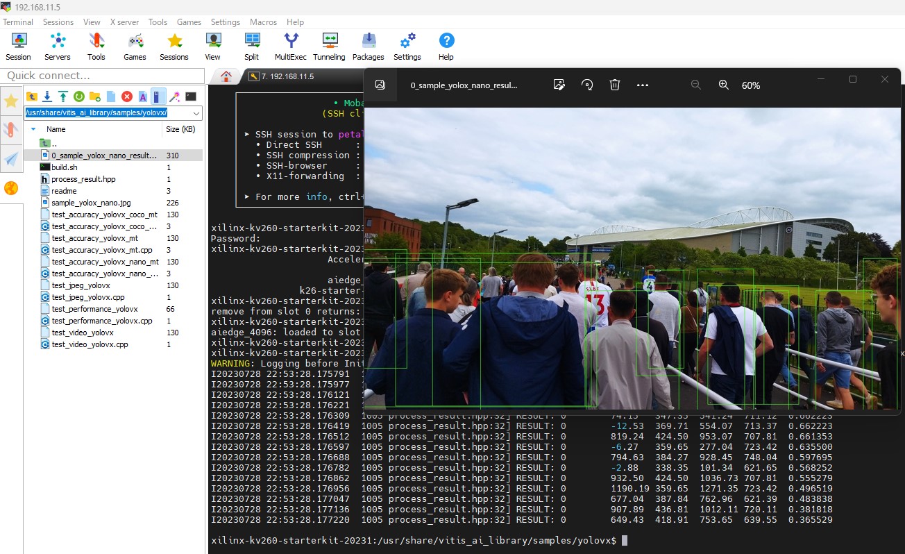 Vitis AI 3.5とKV260でYOLOXを動かしたメモ