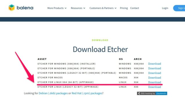 balenaEtcherをUbuntuで使ってみたメモ