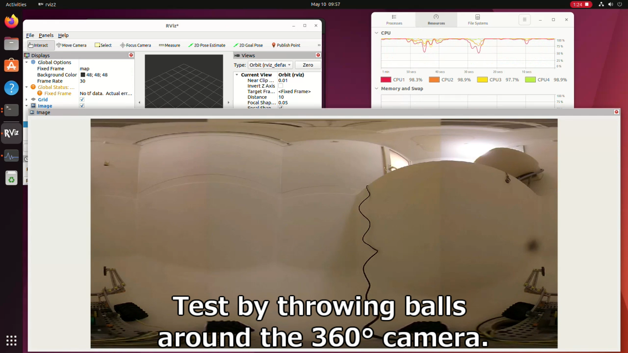 ROS2で360°カメラの画像処理・物体検出をしてみた