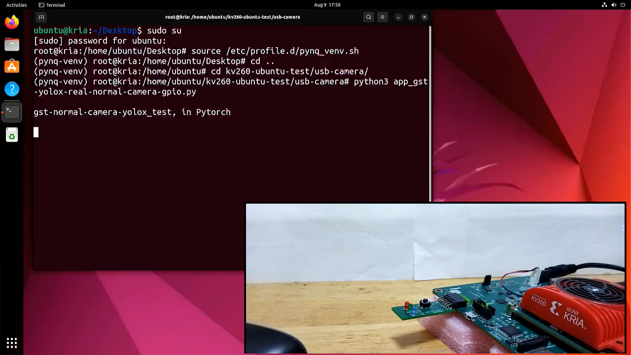 KV260でROS2とGPIOのテスト。Webカメラと一緒に動かしてみた