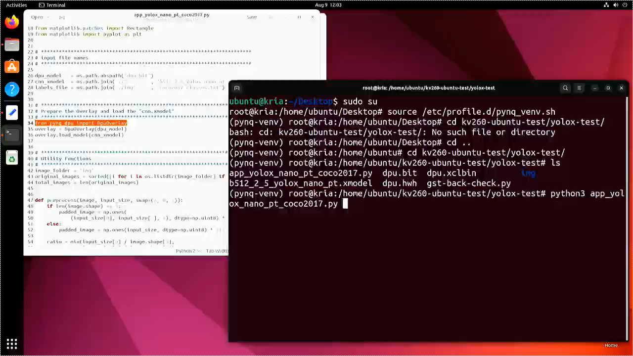 KV260とDPU-PYNQでYOLOXの物体検出してみる