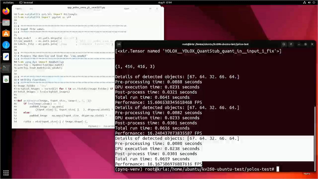 KV260とDPU-PYNQでYOLOXの物体検出してみる