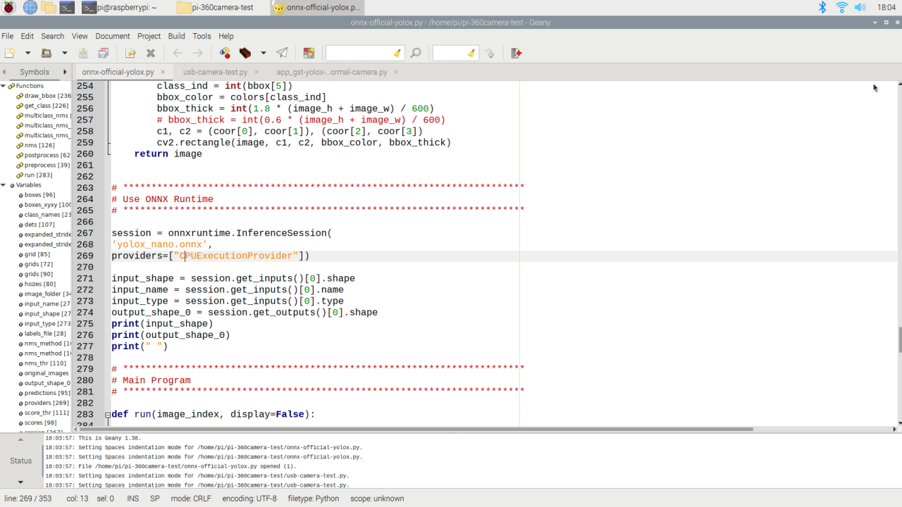 ラズパイとONNX RuntimeでYOLOXを試してみる