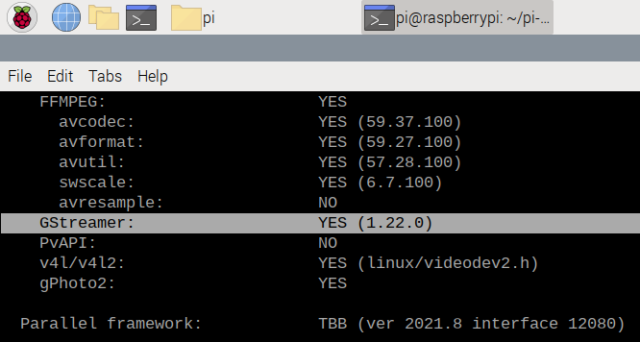 OpenCVでGStreamerがインストールされている環境のメモ