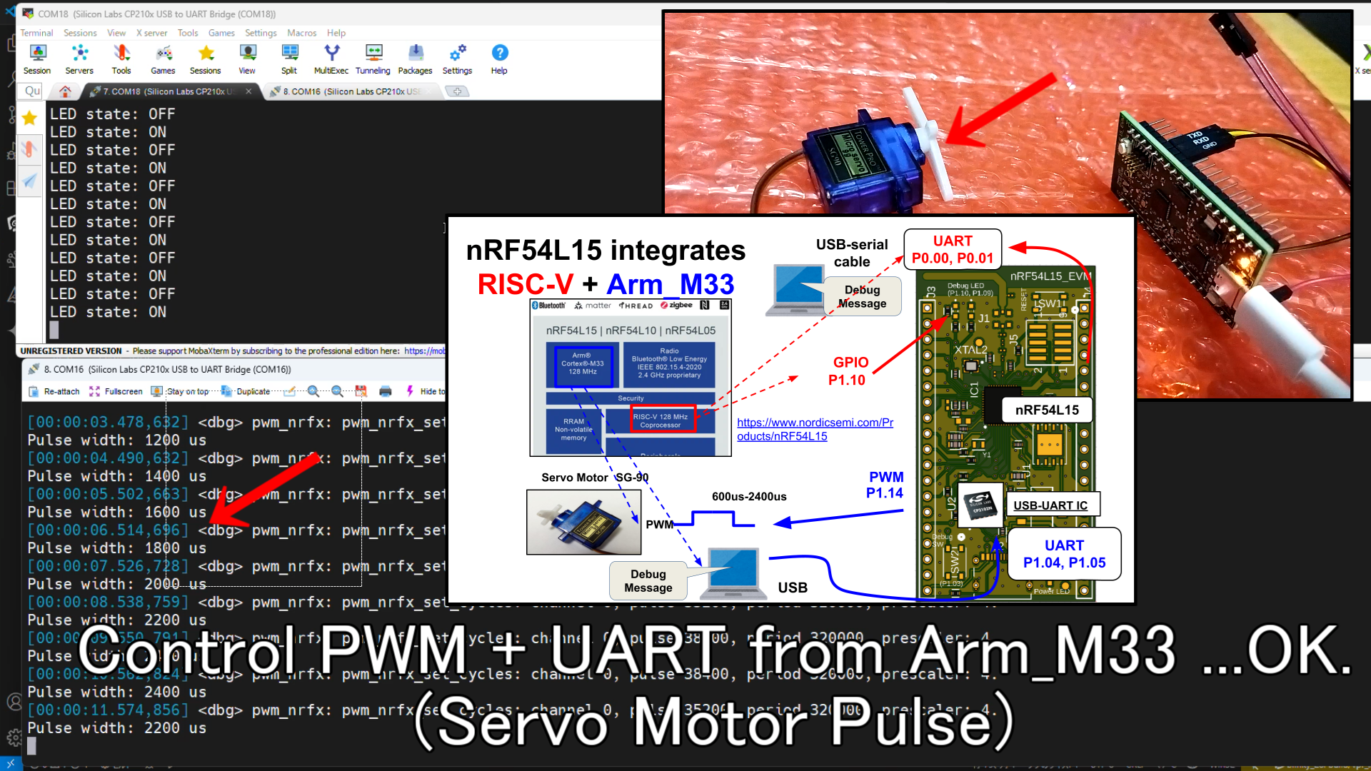 RISC-VとARM_m33をnRF54L15上で一緒に動かしてみた